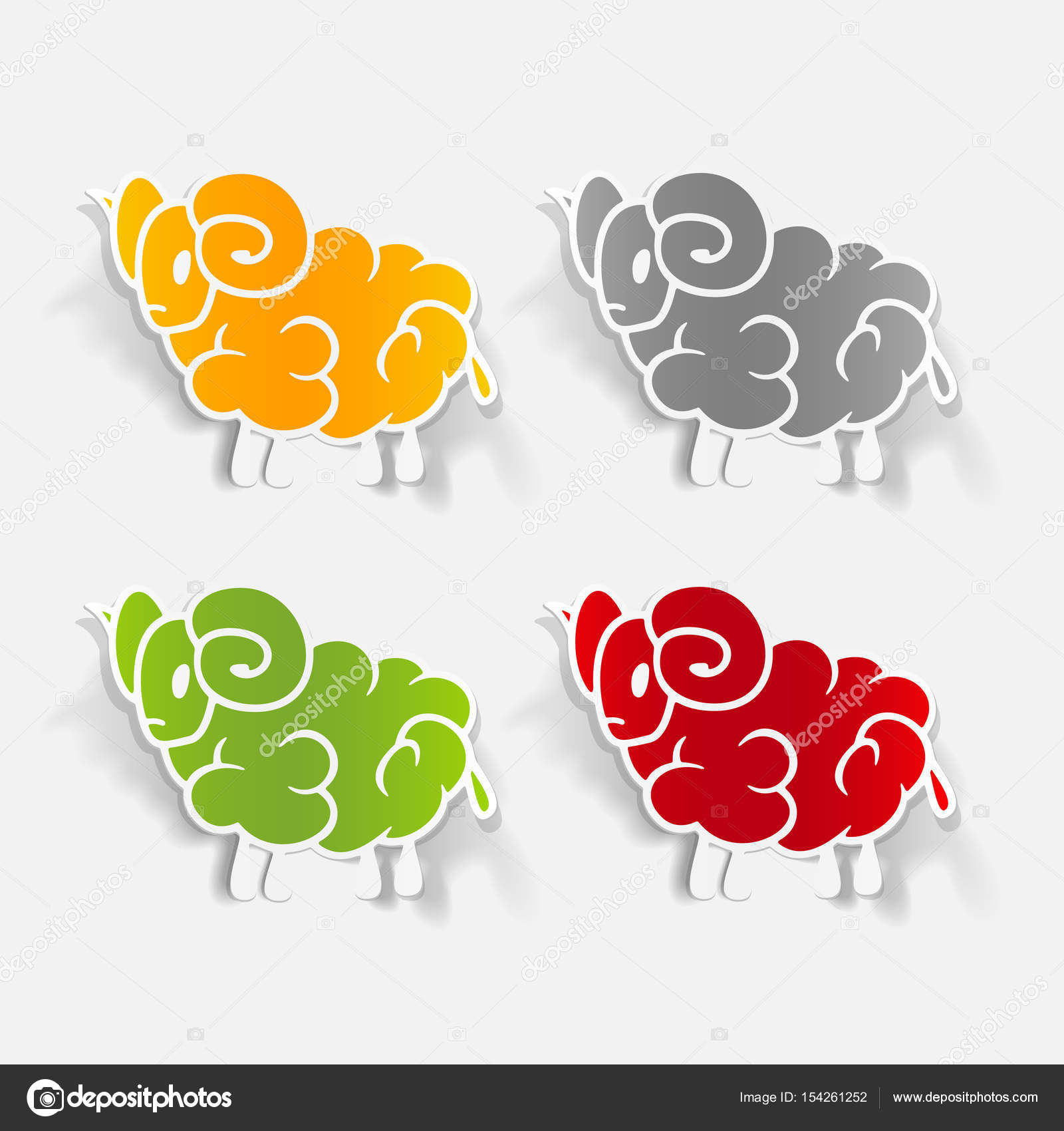 Sheep icons set Stock Vector by ©Palau83 154261252