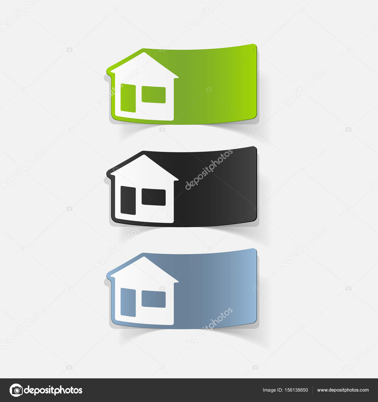 Cottage house icons Stock Vector by ©Palau83 156138850