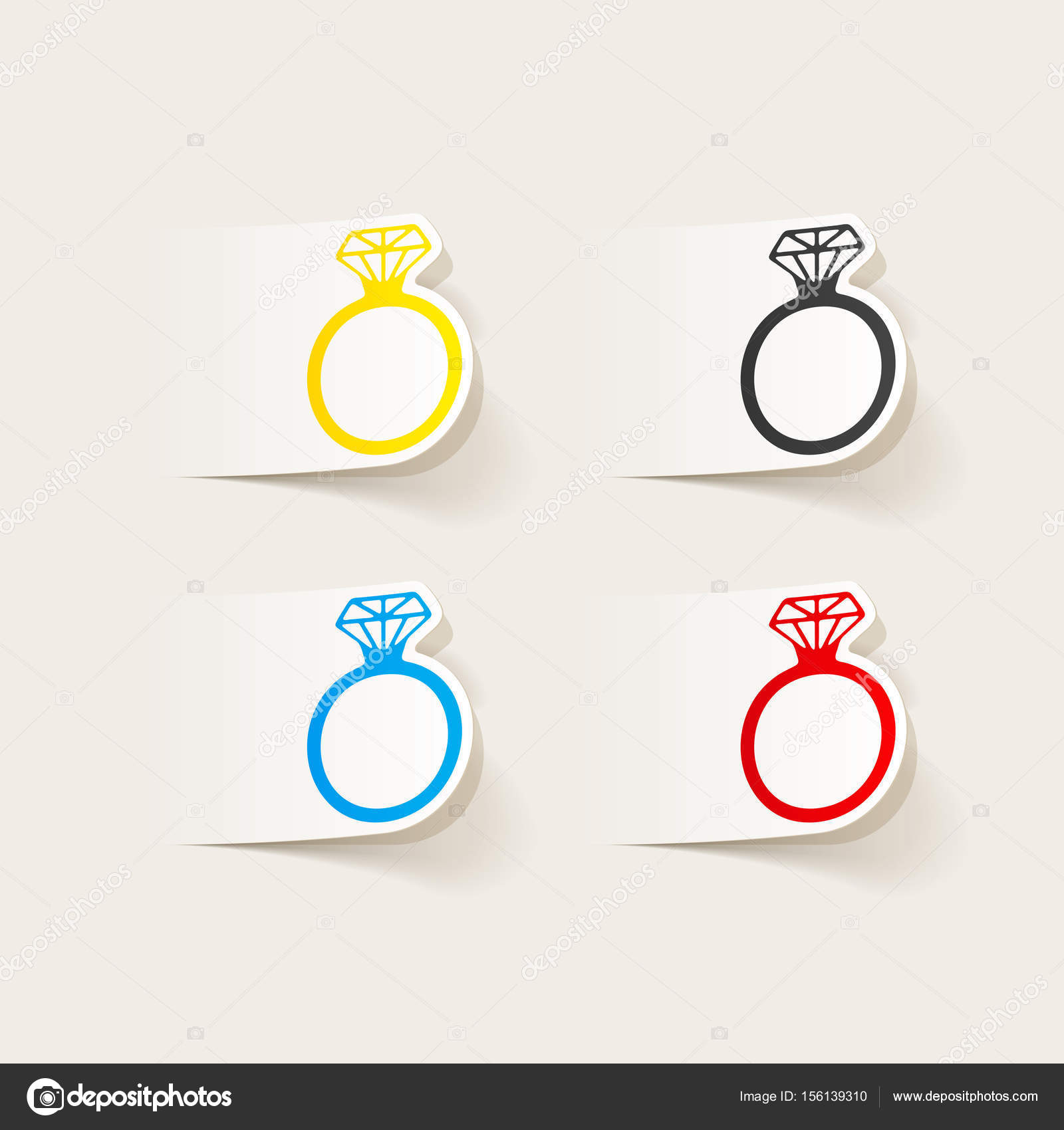 Iconos anillo de compromiso Vector de stock por ©Palau83 156139310