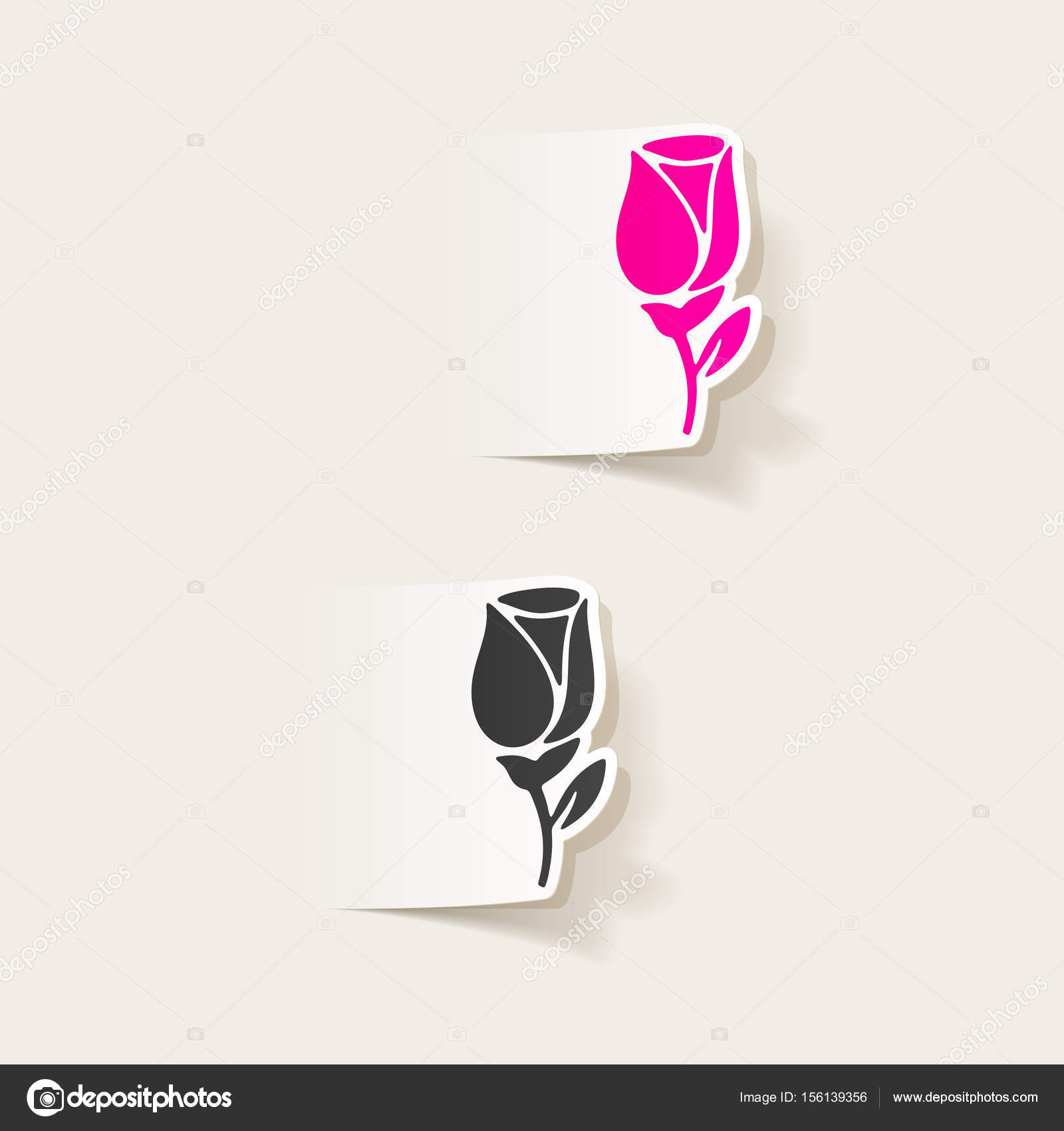 Iconos de flor de rosa Vector de stock #156139356 de ©Palau83