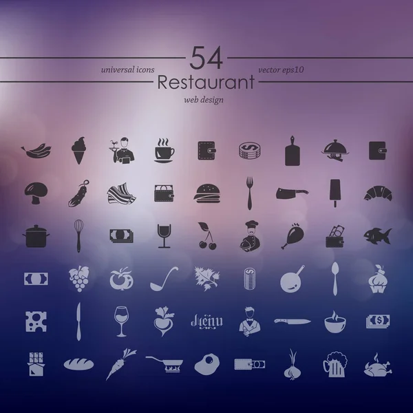 Set of restaurant simple icons Stock Vector by ©Palau83 157555206