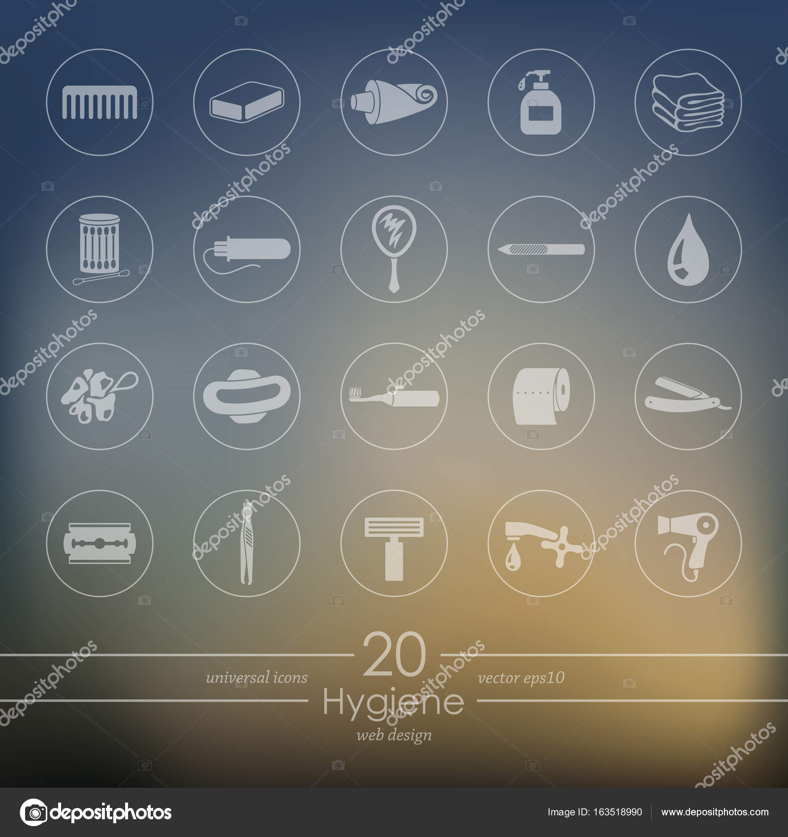 Set of hygiene icons Stock Vector by ©Palau83 163518990