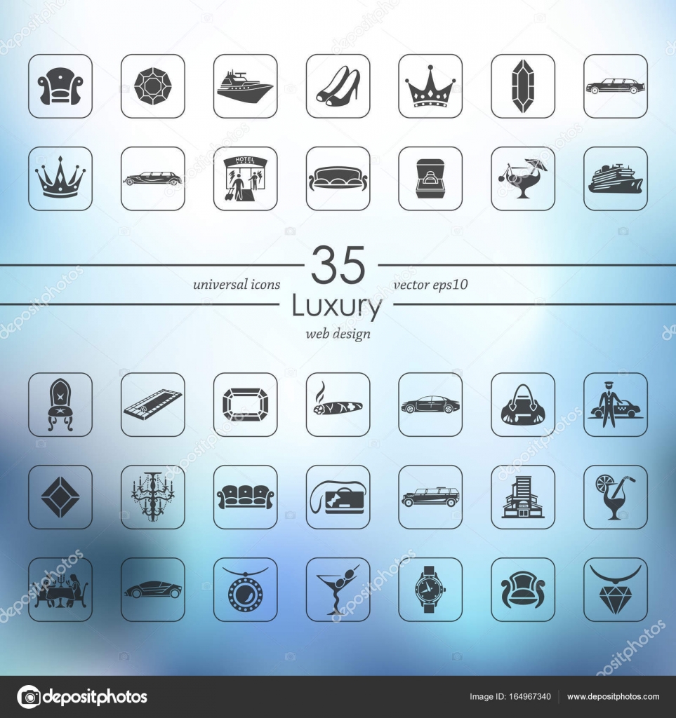 Set of luxury icons Stock Vector by ©Palau83 164967340