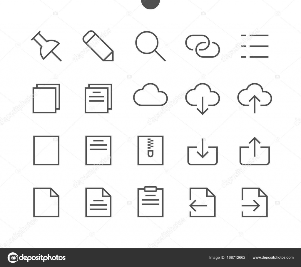 UI Pixel Thin Line Icons Stock Vector Image by ©Palau83 #168712662
