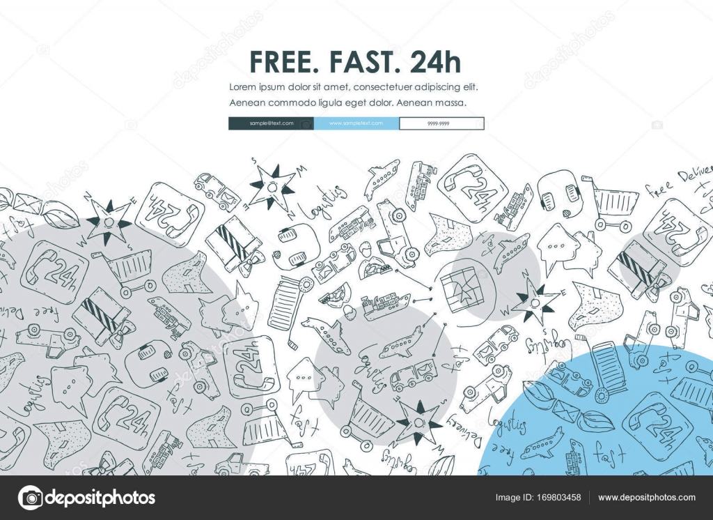 Delivery Website Template Design Stock Vector by ©Palau83 169803458