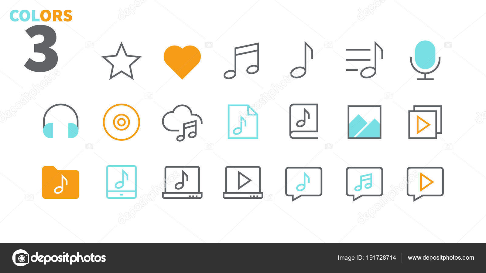Audio Video Pixel Line Icons Stock Vector by ©Palau83 191728714