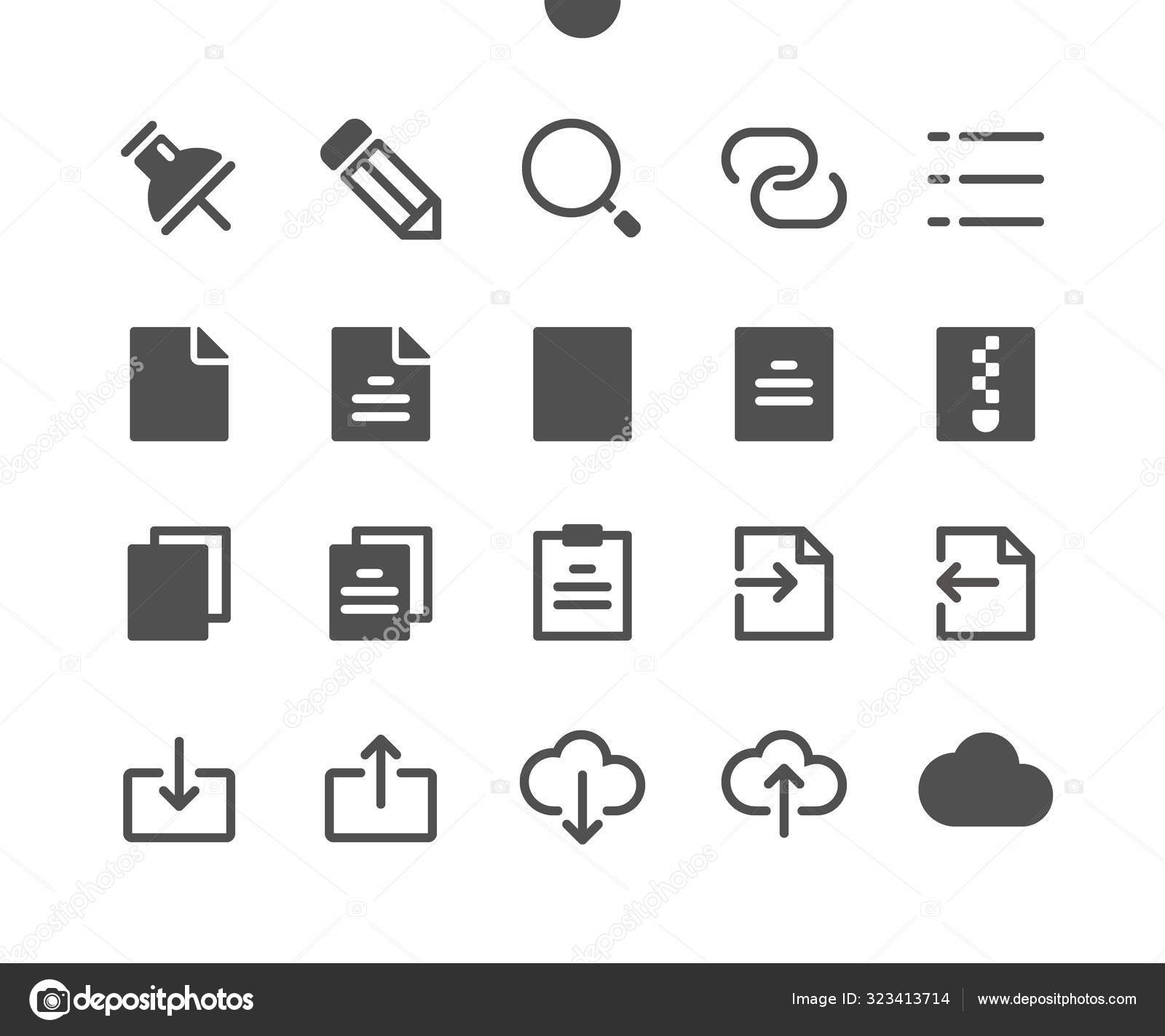 15 File v2 UI Pixel Perfect Well-crafted Vector Solid Icons 48x48 Ready ...
