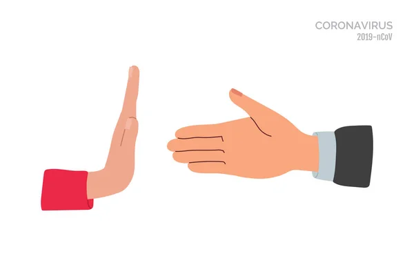 No handshake. Do not contact. Precautions and prevention of coronavirus ...