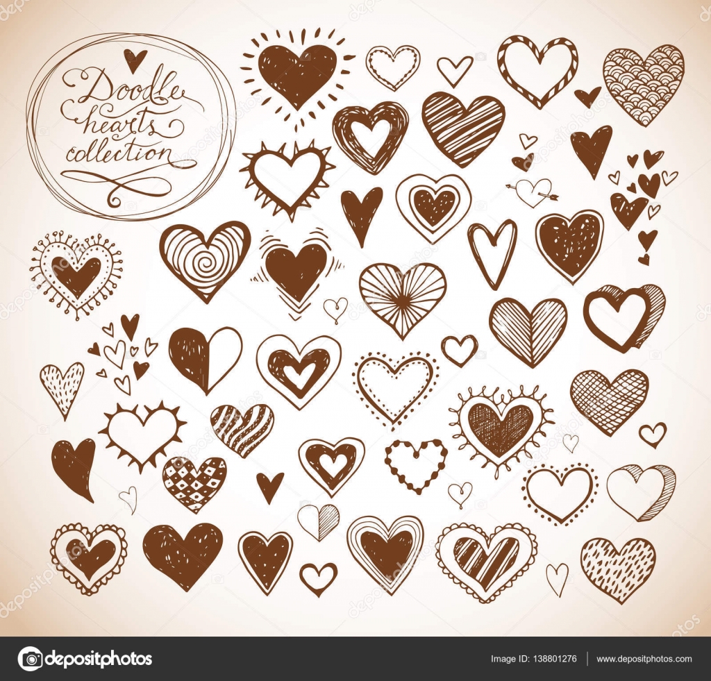 Doodle nákres srdce Stock Vector by ©Elinacious 138801276