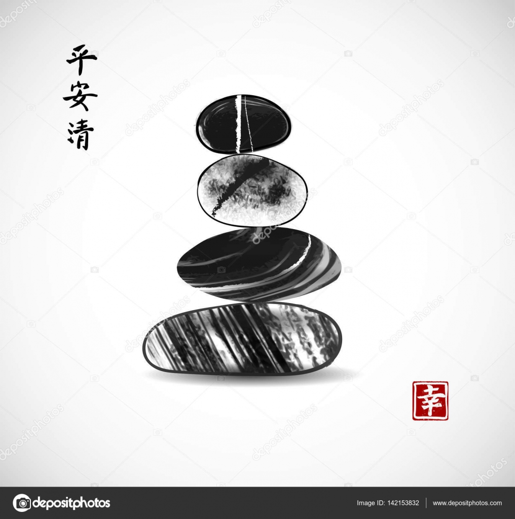 Design of card with pebble Stock Vector by ©Elinacious 142153832