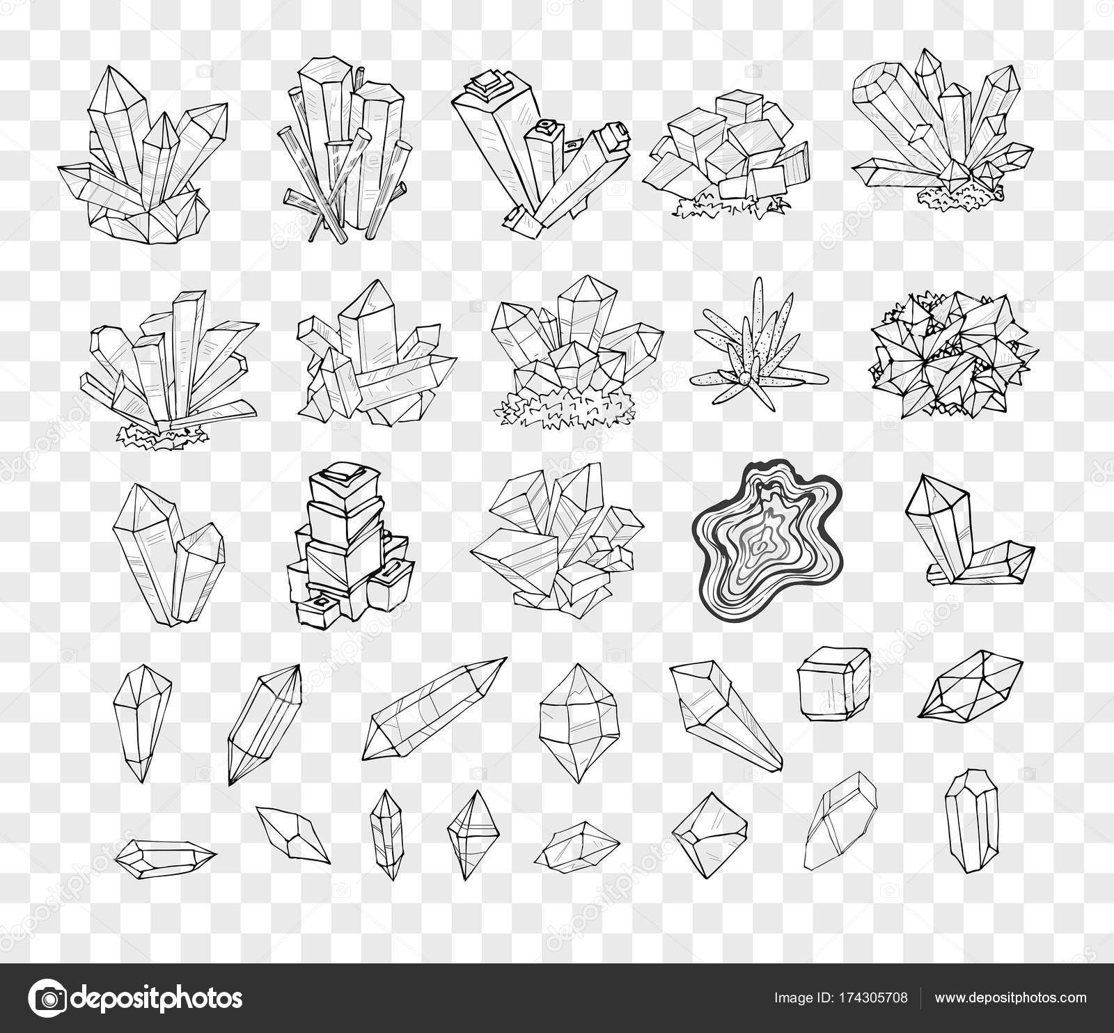 Crystals vector illustration Stock Vector by ©Elinacious 174305708