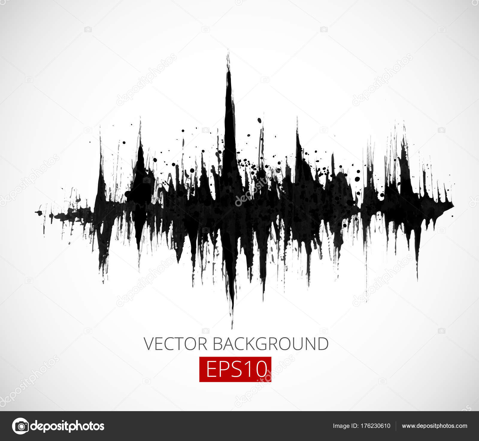 Abstract Grunge Background Amplitude Modulation Spectrum Analyzer Music ...