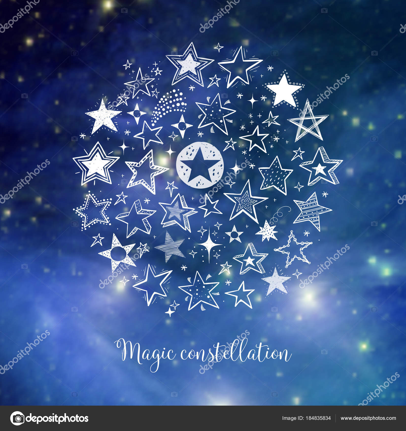 Magic Stars Blurred Cosmic Background Stock Vector Image by ©Elinacious ...
