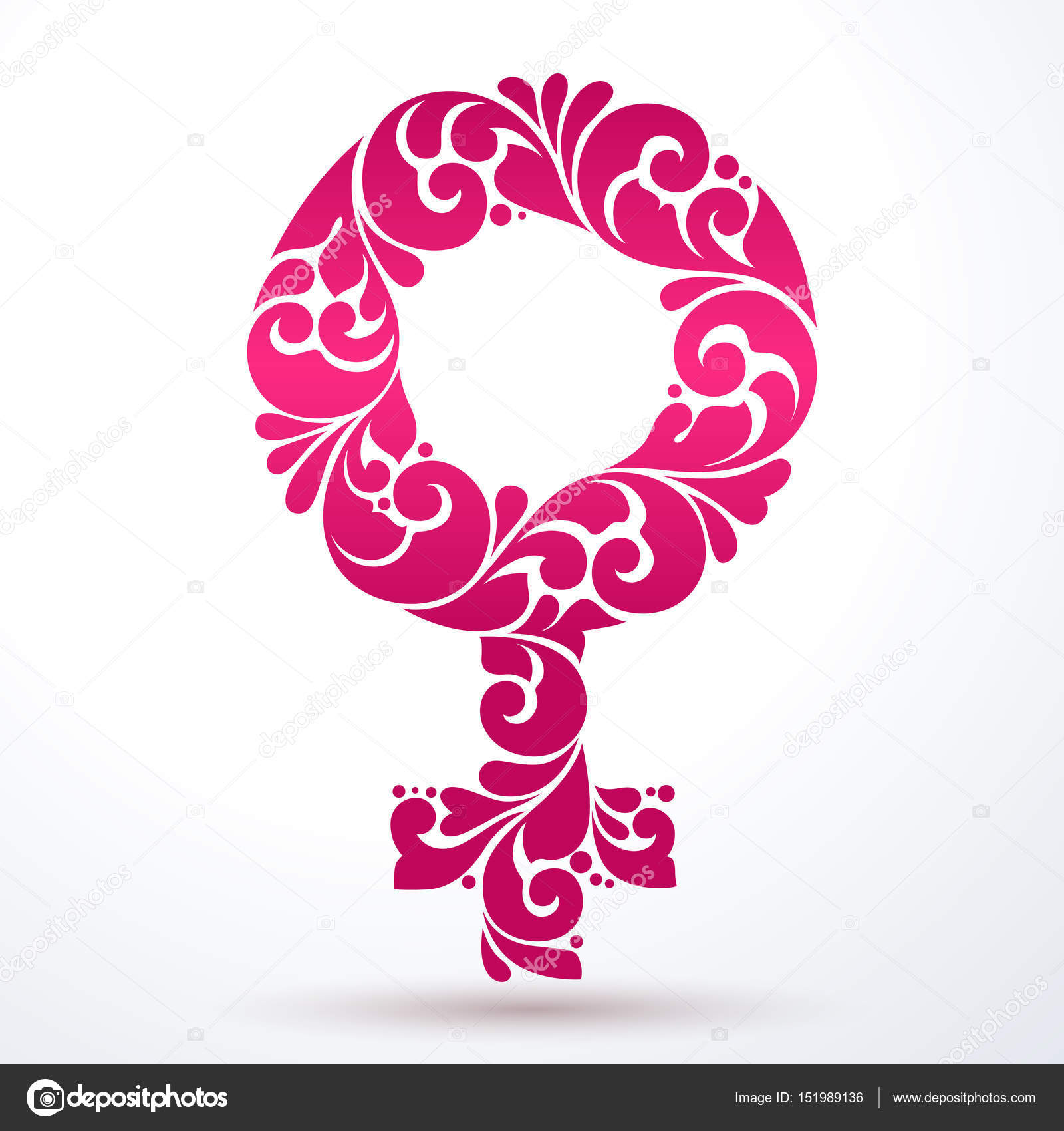 Ornamental Gender Female Symbol — Stock Vector © Mistery 151989136