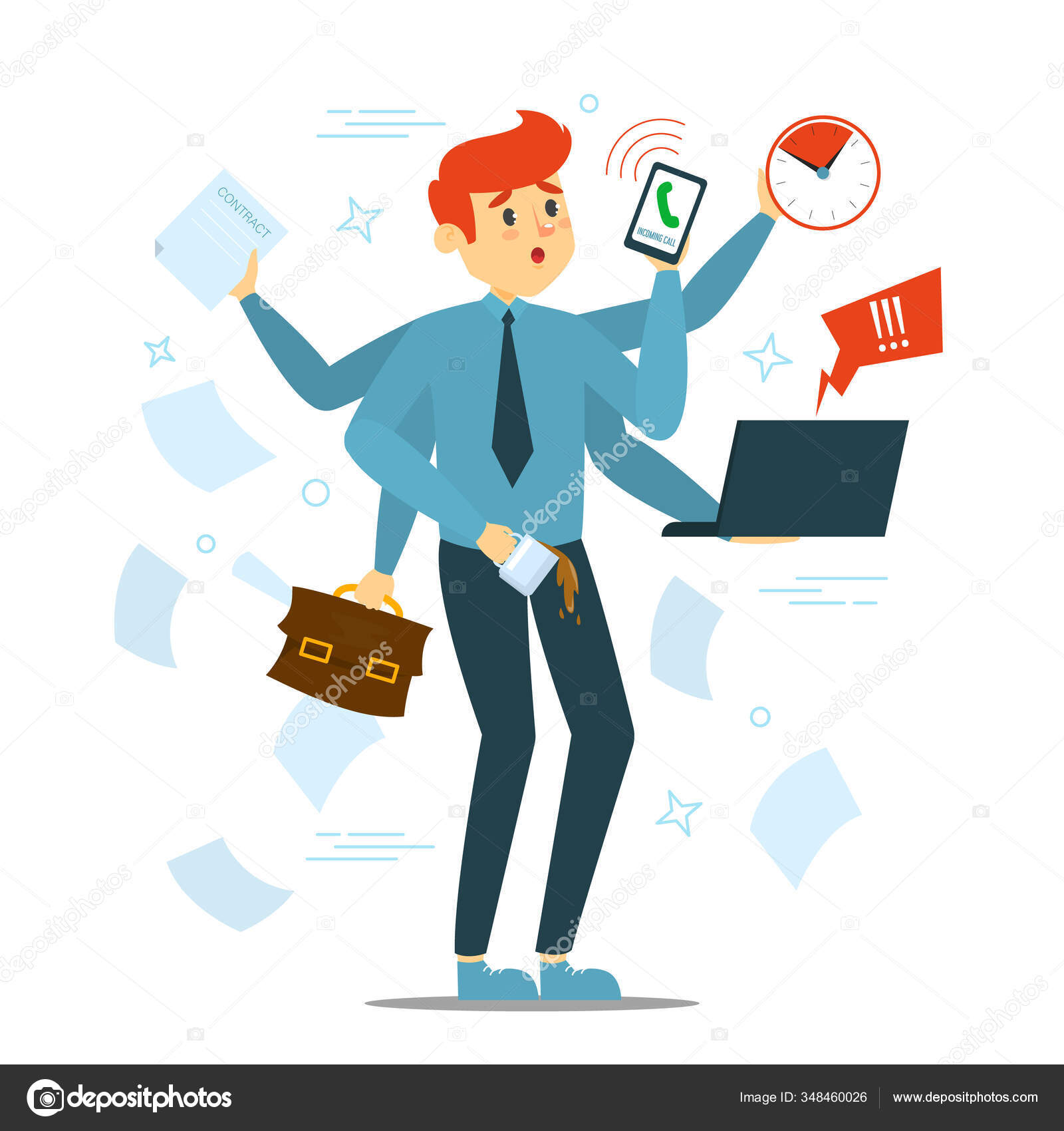 Clipart Busy Person Image