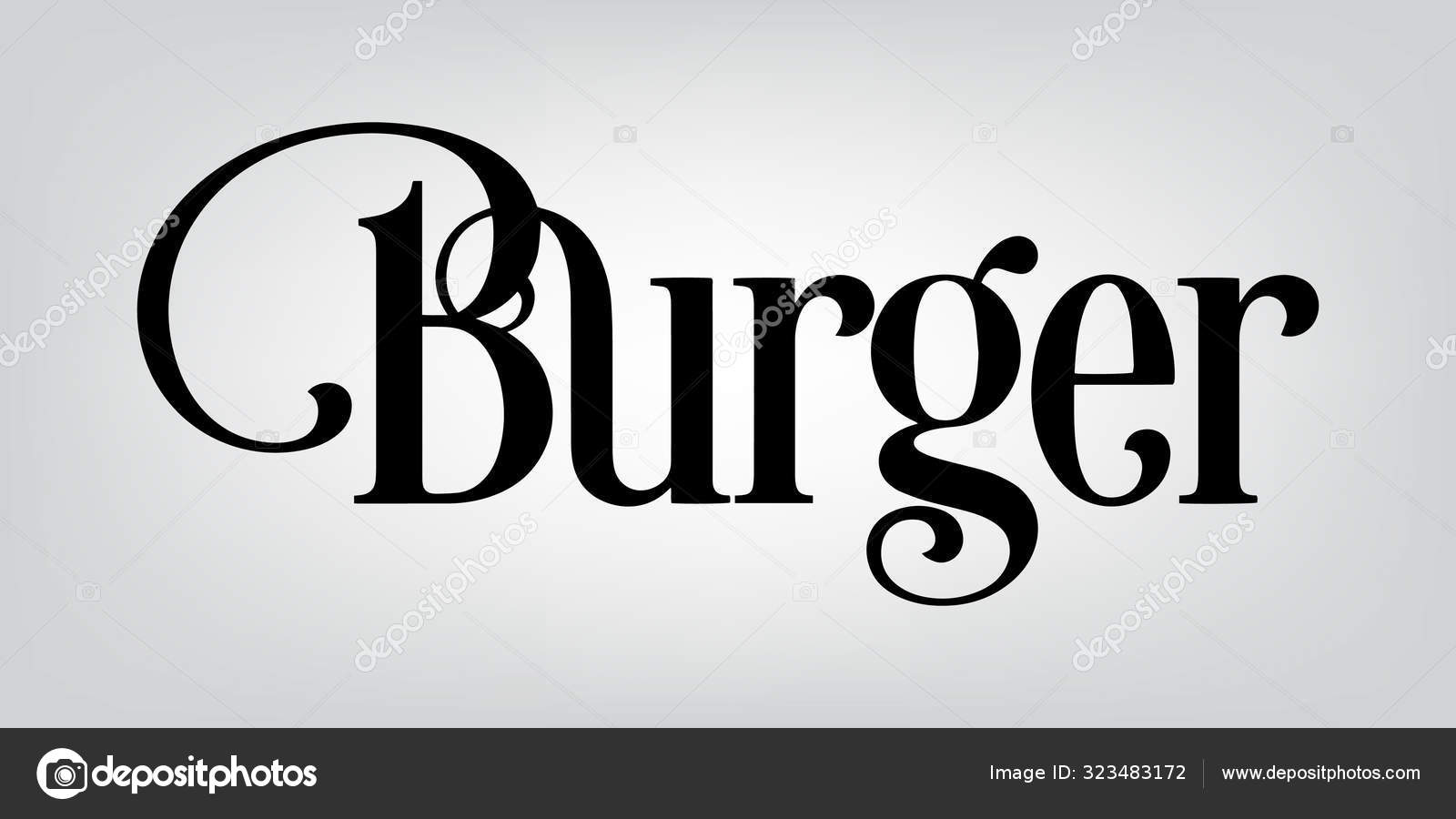 Tipografía de hamburguesas Vector de stock #323483172 de ©samiishere11