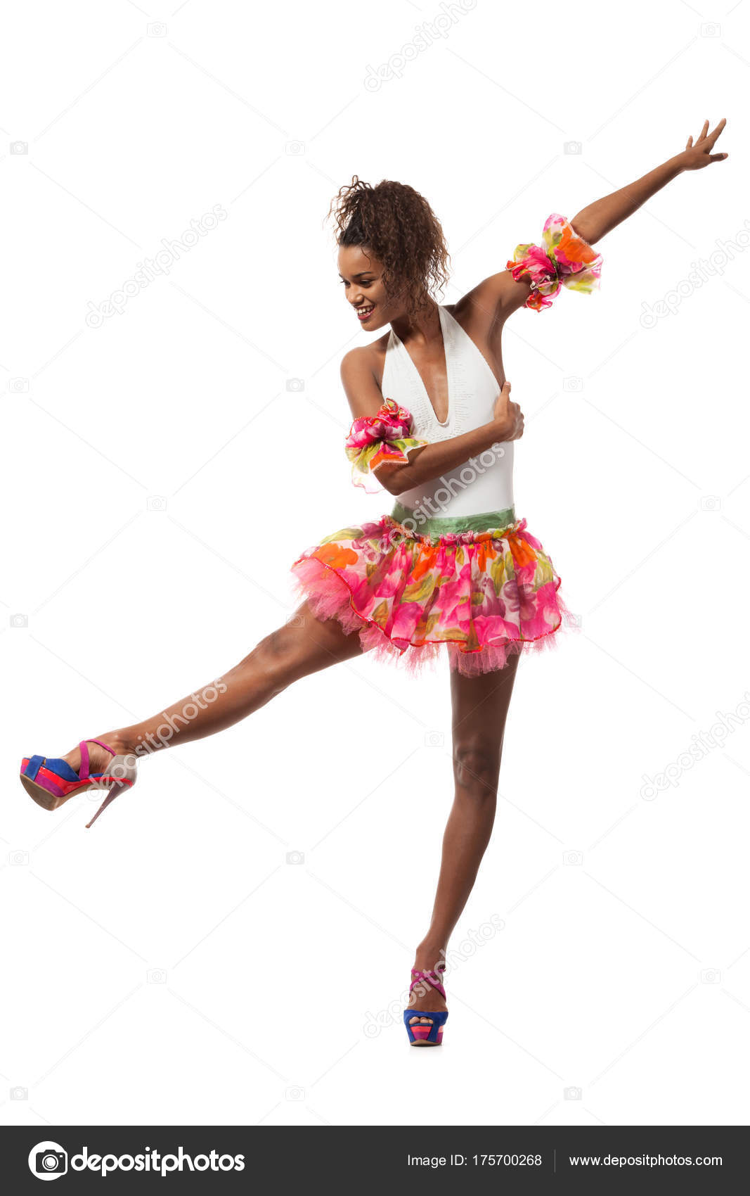 Brazilian dancer isolated on white Stock Photo by ©Zveiger 175700268