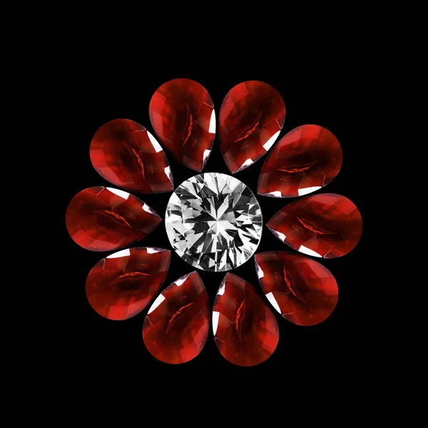 Beautiful diamond crystal isolated Stock Photo by ©InvisibleViva 2806886