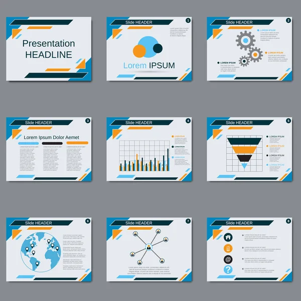 Professional business presentation, slide show vector template - Stock ...