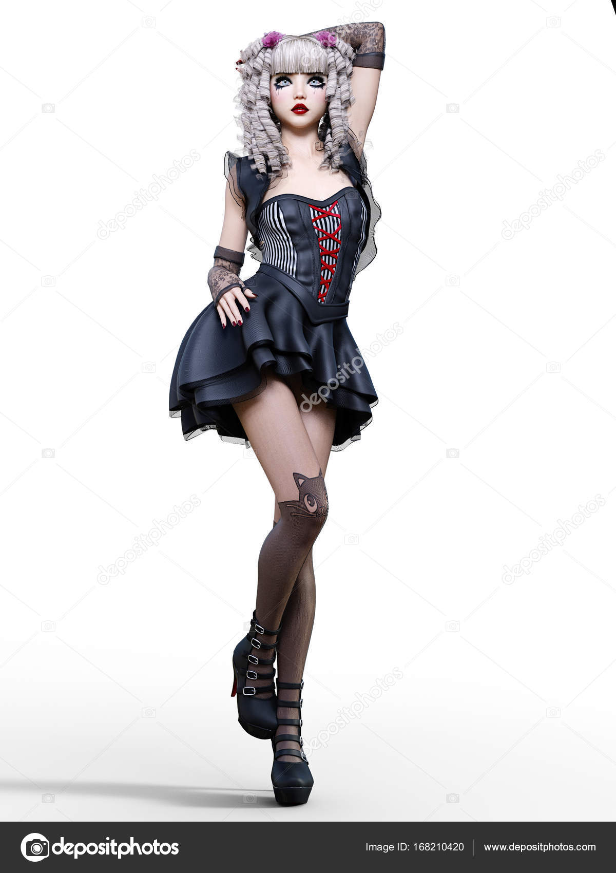Beautiful young goth woman. Stock Photo by ©vlad-nikon 168210420