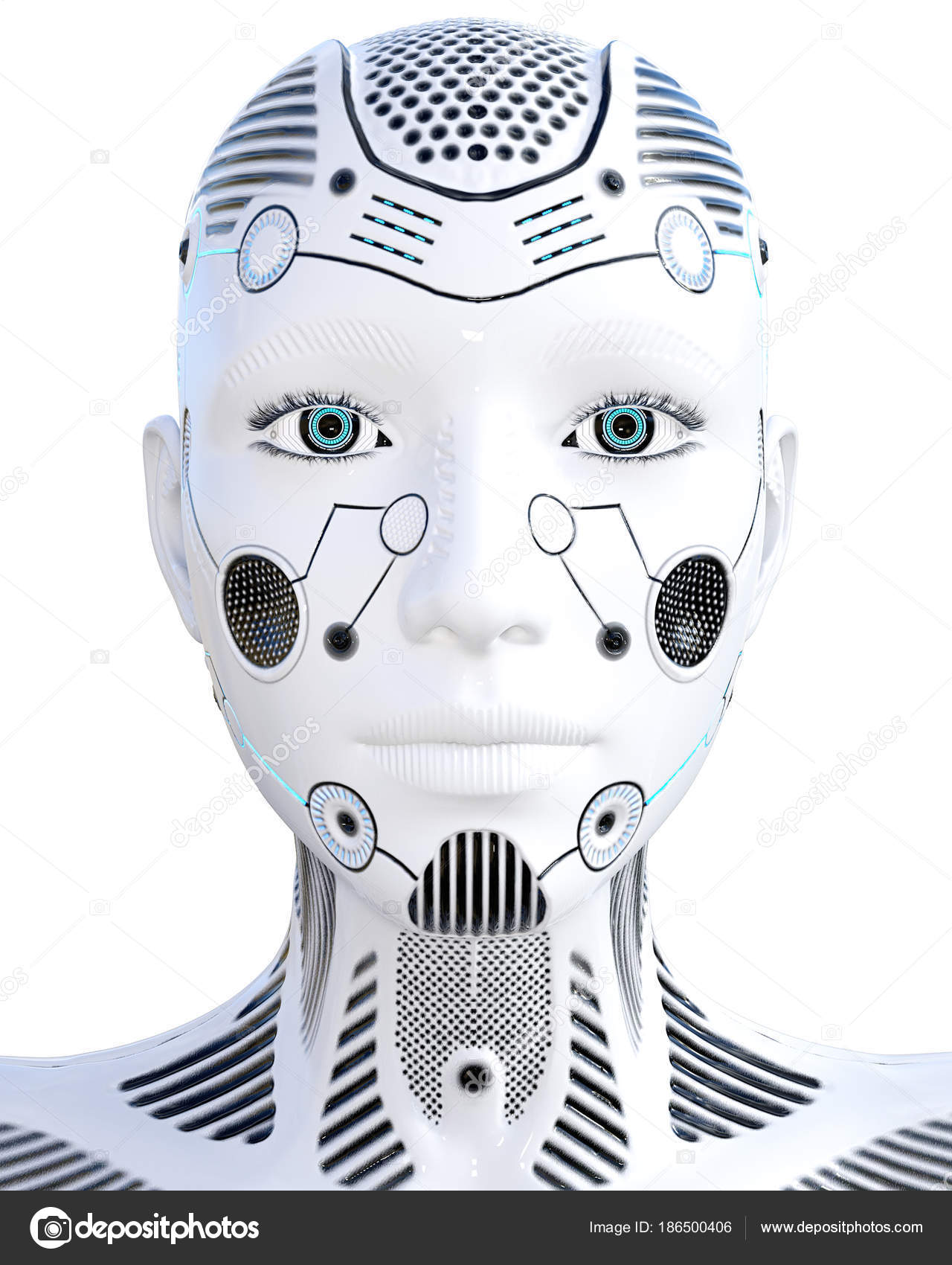 Robot Woman White Metal Droid Android Girl Artificial Intelligence ...