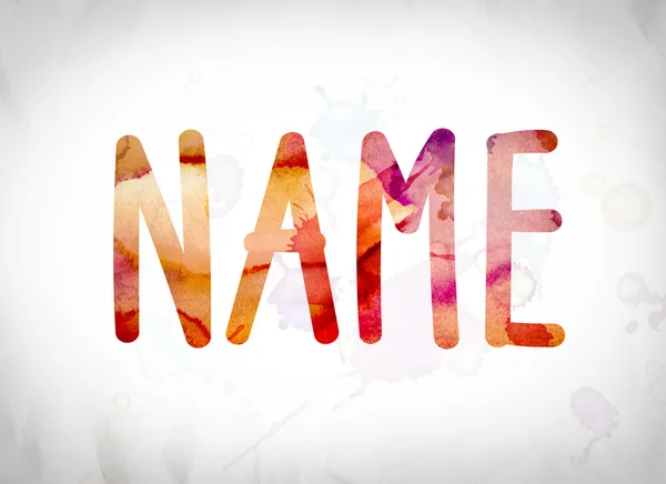 Word Name Concept Written Colorful Retro Shapes Colors Illustration ...