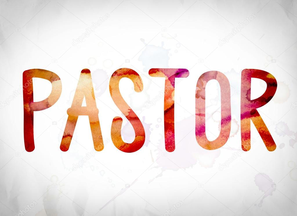 Arte de la palabra Pastor concepto acuarela — Foto de stock ...