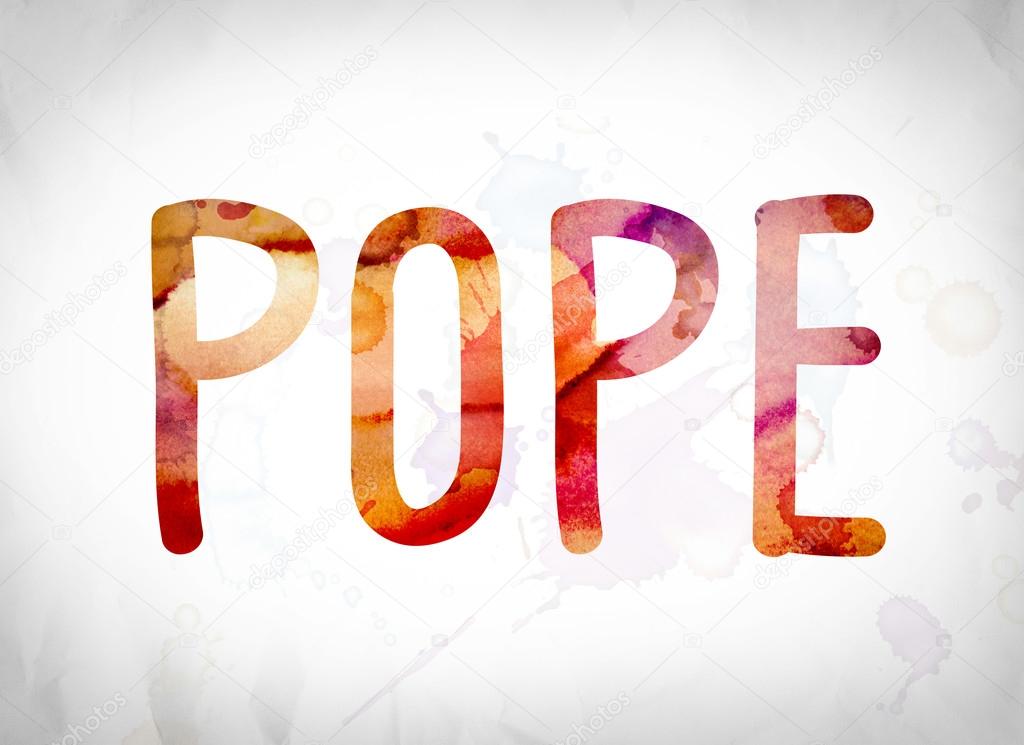 Pope Concept Watercolor Word Art Stock Illustration by ©enterlinedesign ...