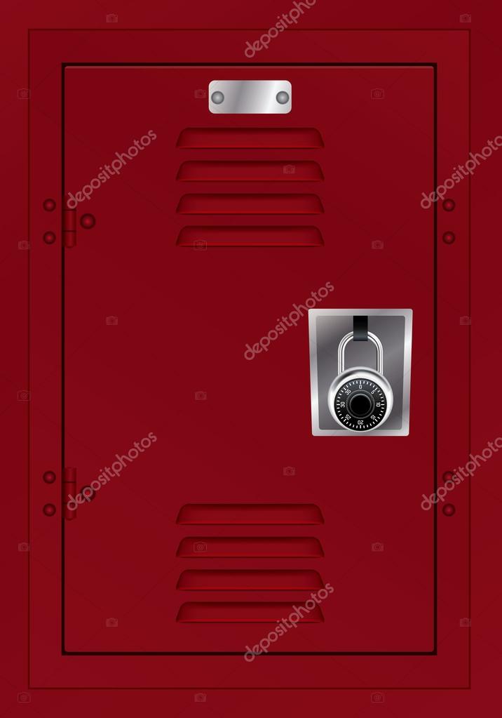 Red Locker and Combination Lock Illustration Stock Vector Image by ...