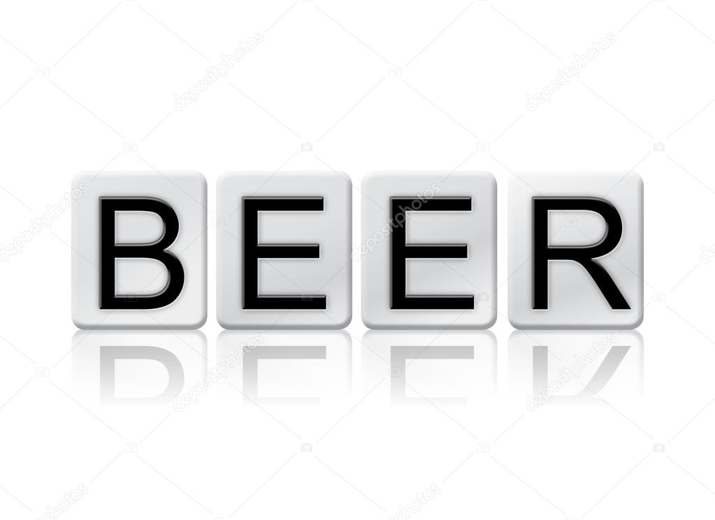 Beer Isolated Tiled Letters Concept and Theme — Stock Photo ...