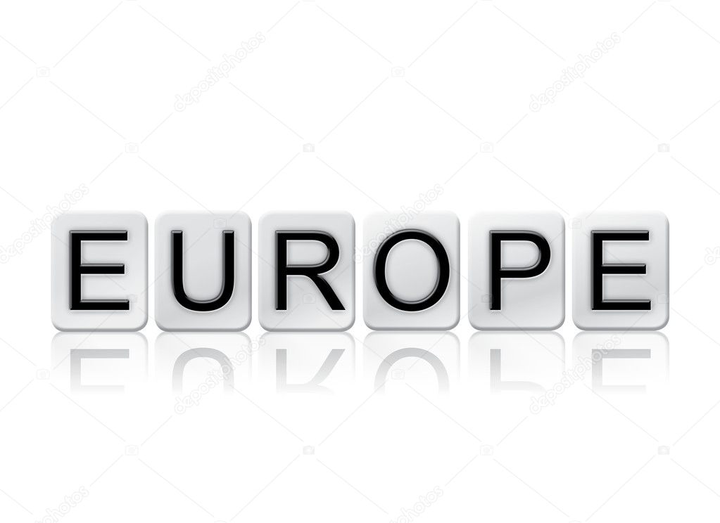 Europe Isolated Tiled Letters Concept and Theme — Stock Photo ...
