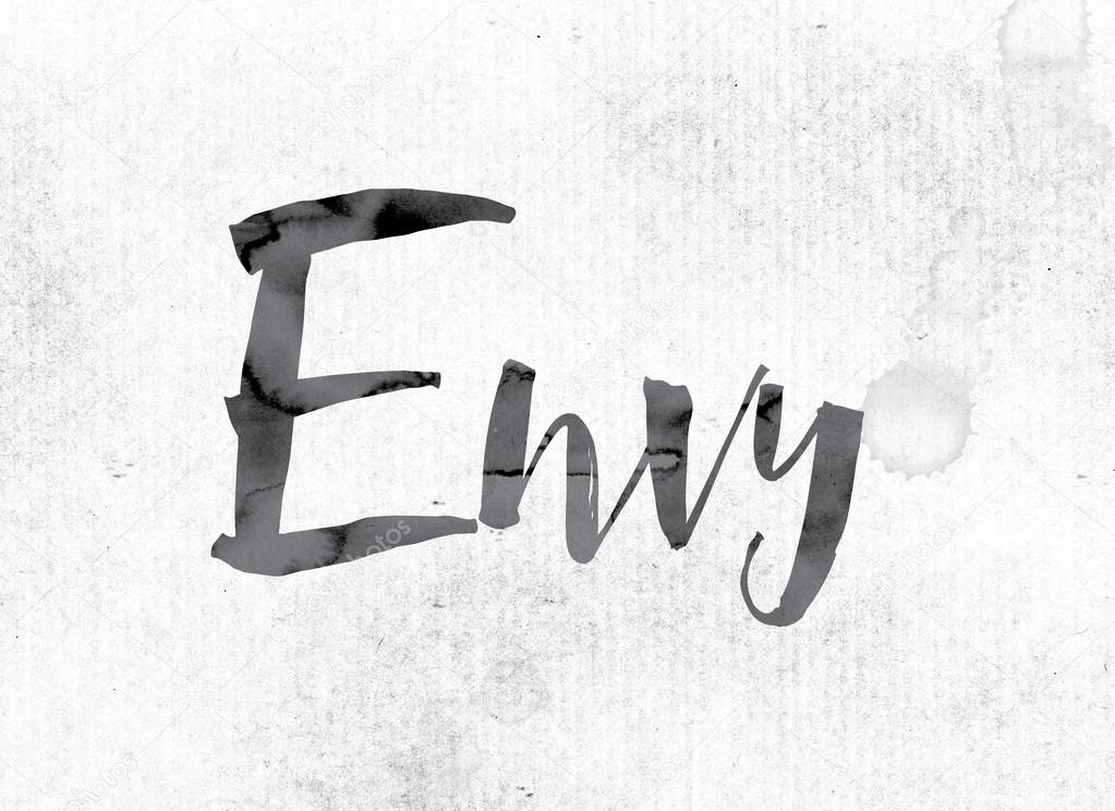 Envy Concept Painted in Ink — Stock Photo © enterlinedesign #127565984