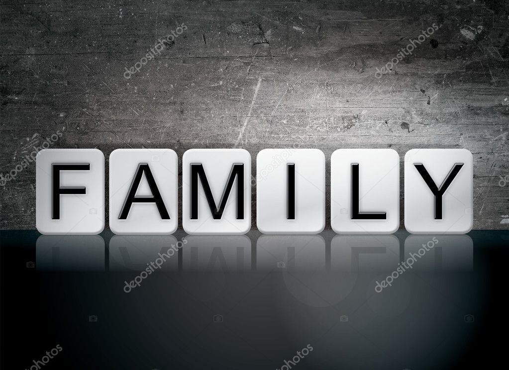Family Tiled Letters Concept and Theme — Stock Photo © enterlinedesign ...