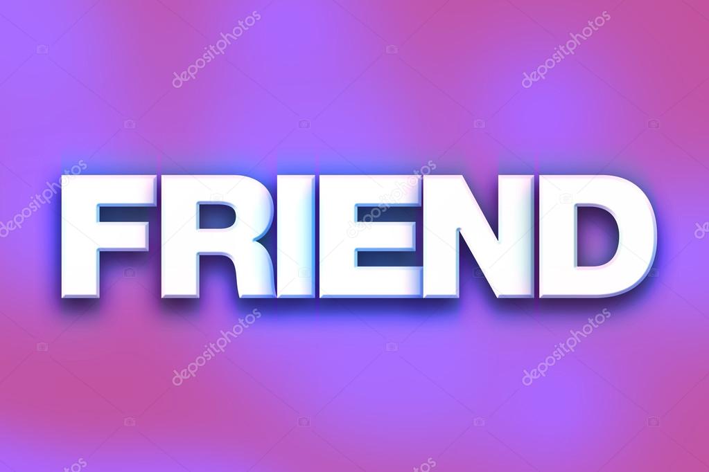 Friend Concept Colorful Word Art — Stock Photo © enterlinedesign #127586394
