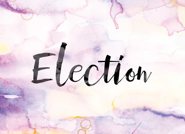 Election Colorful Watercolor and Ink Word Art - Stock Image - Everypixel