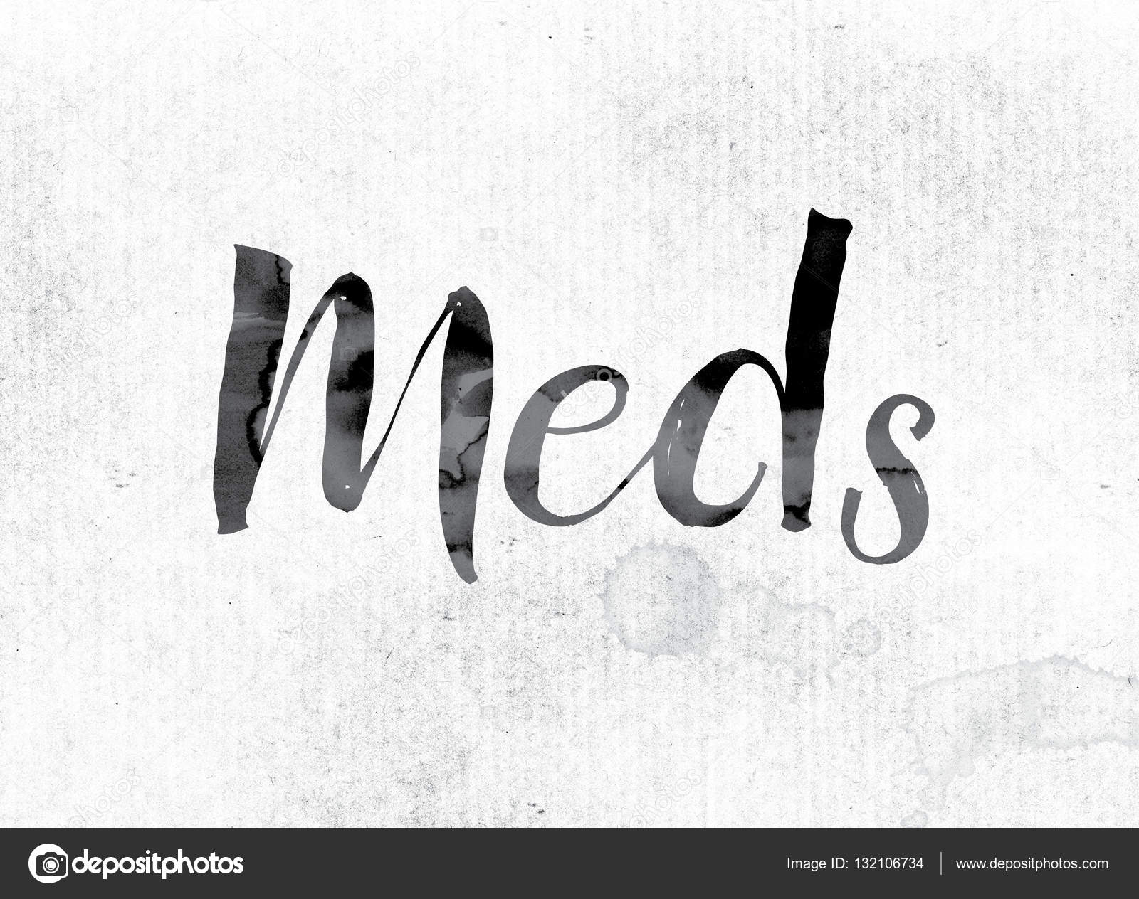 Meds Concept Painted in Ink — Stock Photo © enterlinedesign #132106734