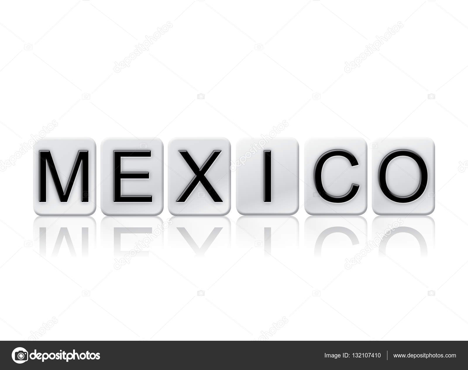 Mexico Isolated Tiled Letters Concept and Theme — Stock Photo ...