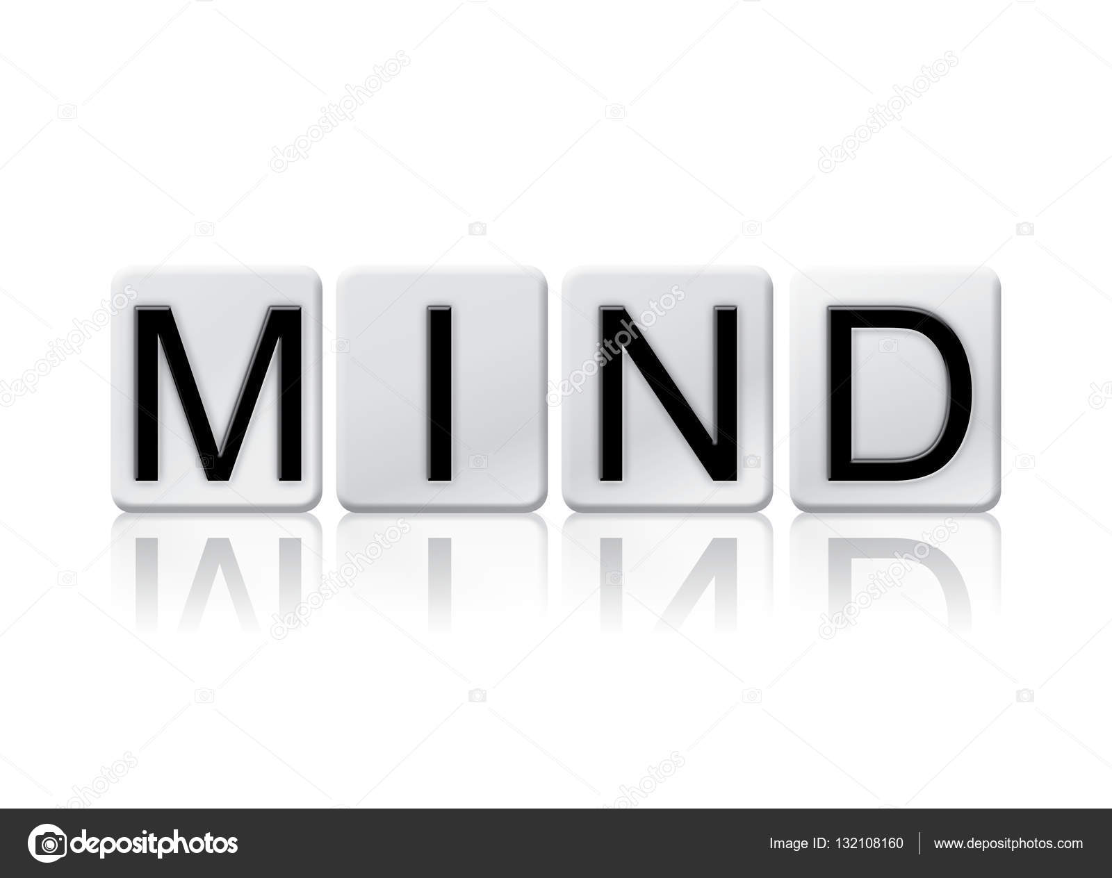 Mind Isolated Tiled Letters Concept and Theme — Stock Photo ...