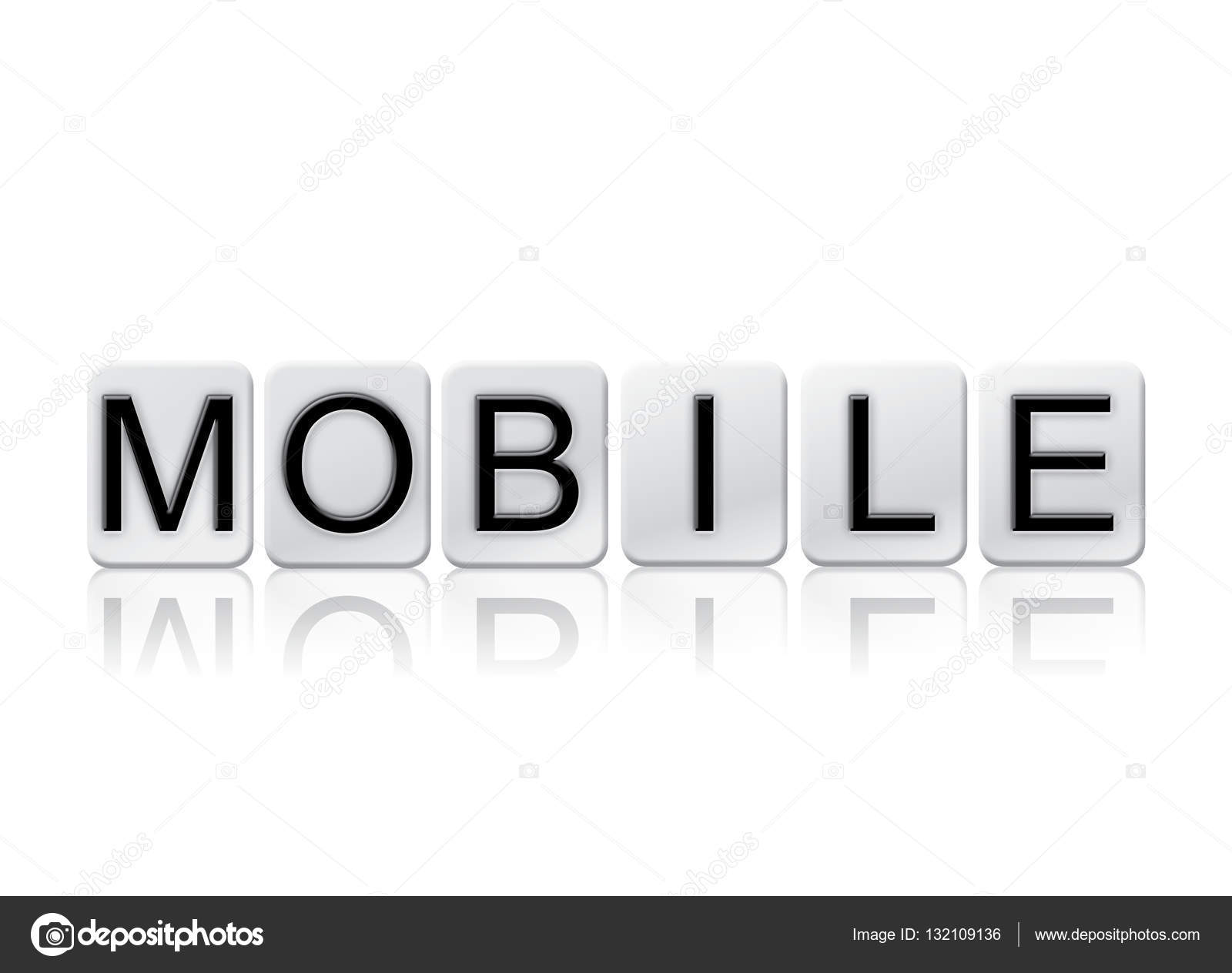 Mobile Isolated Tiled Letters Concept and Theme — Stock Photo ...
