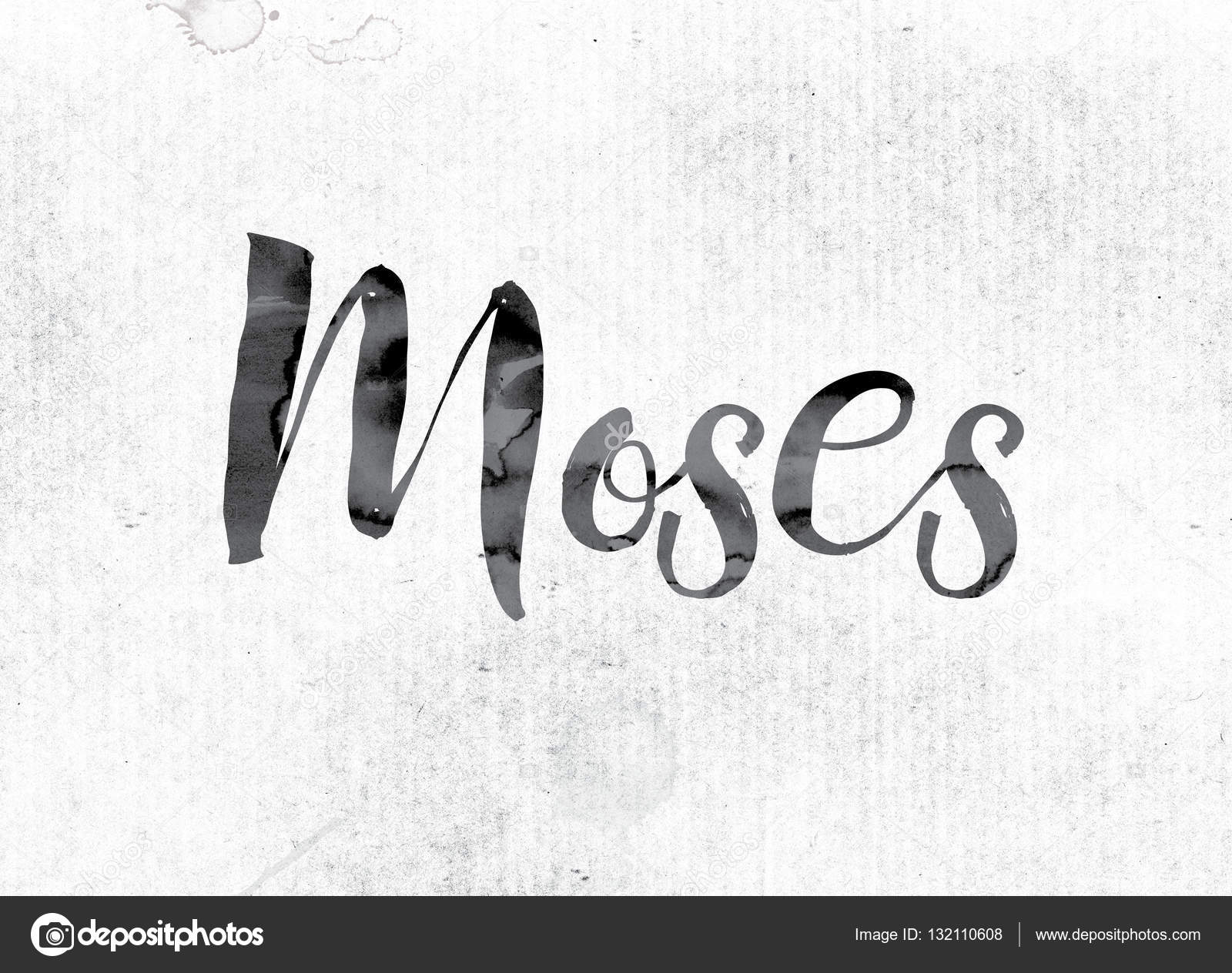 Moses Concept Painted in Ink — Stock Photo © enterlinedesign #132110608
