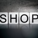 Shop Letterpress Concept Isolated on White Stock Photo by ...