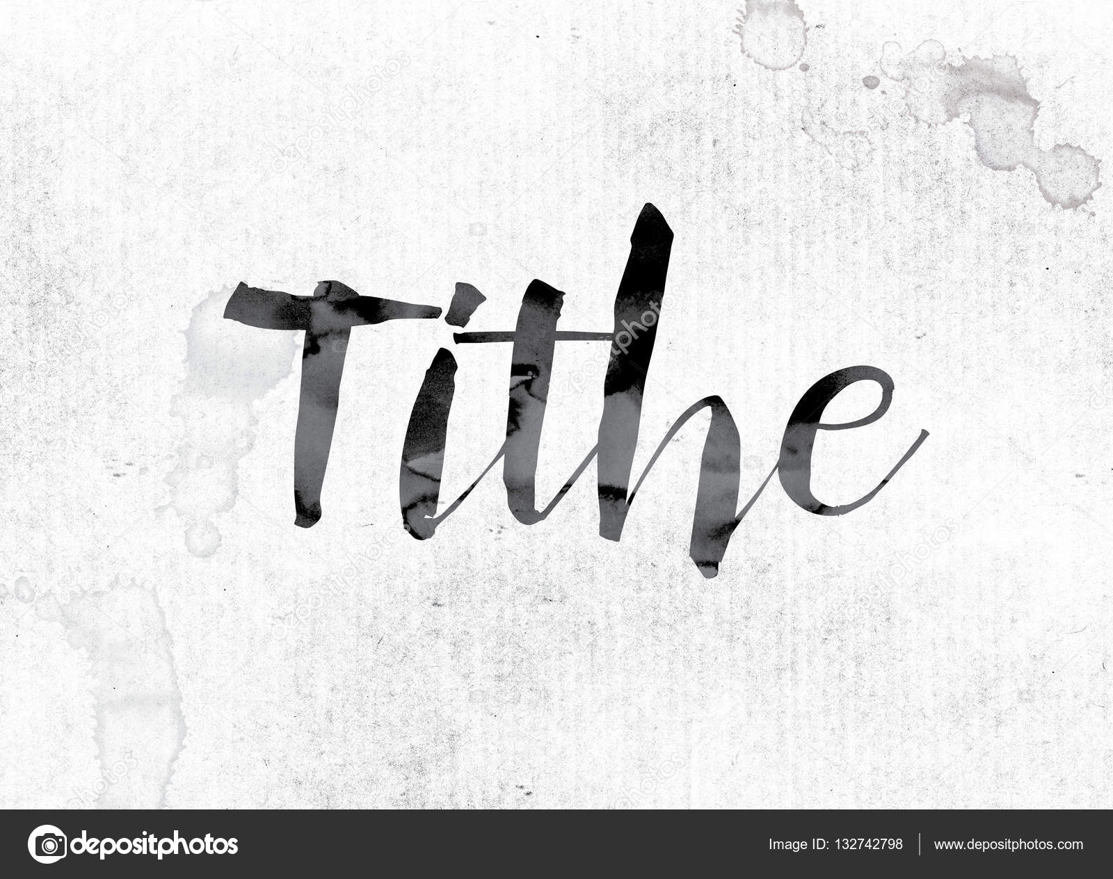 Tithe Concept Painted in Ink — Stock Photo © enterlinedesign #132742798