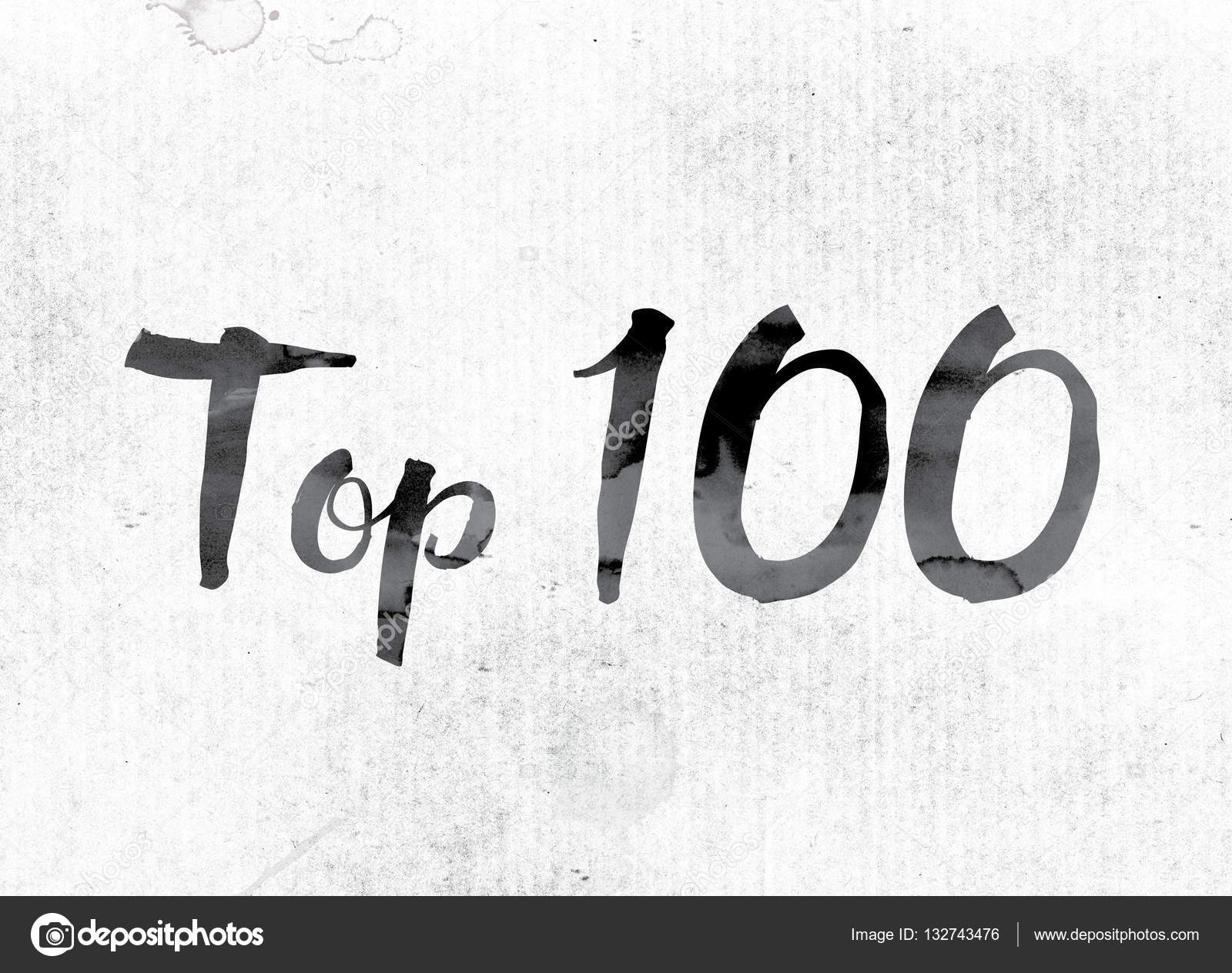 Top 100 Concept Painted in Ink Stock Photo by ©enterlinedesign 132743476