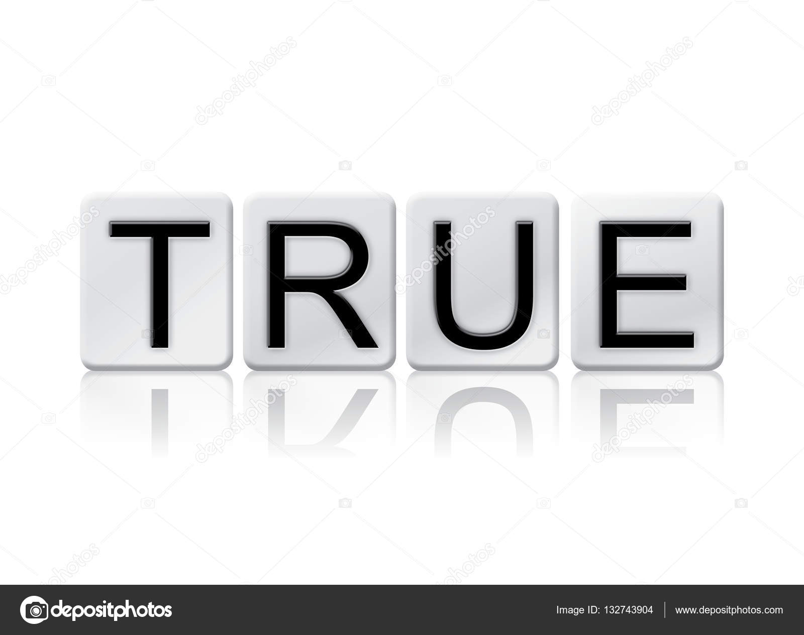 True Isolated Tiled Letters Concept and Theme Stock Photo by ...