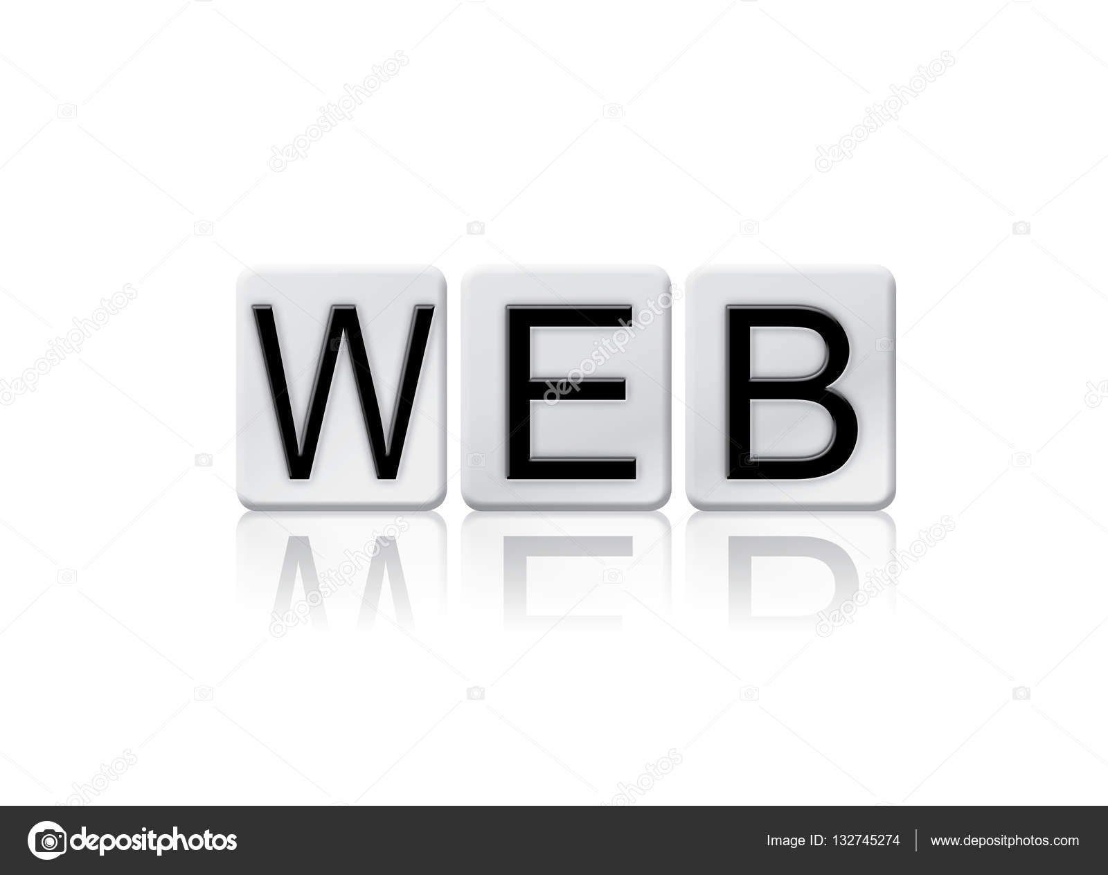 Web Isolated Tiled Letters Concept and Theme — Stock Photo ...