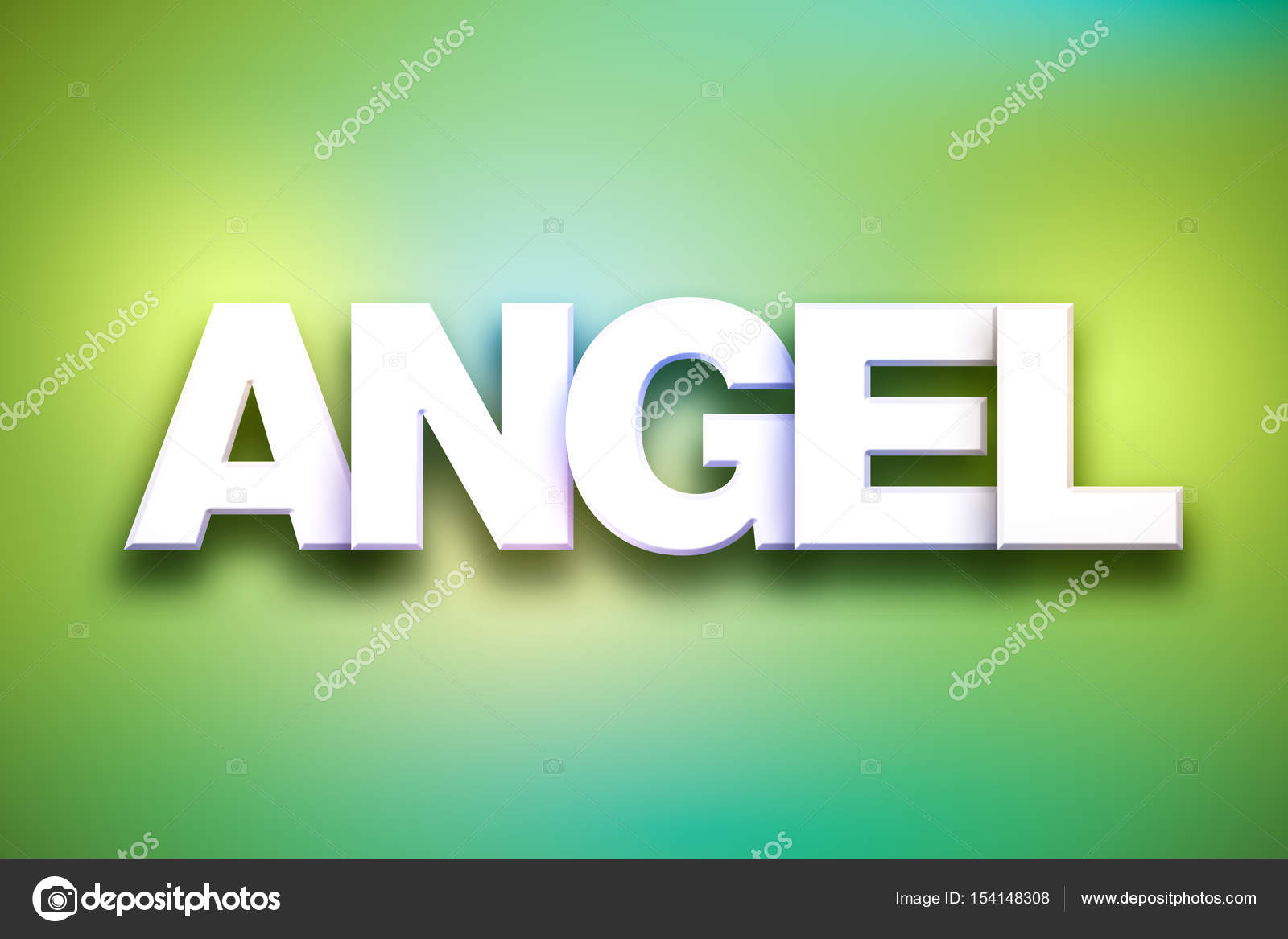 Angel Theme Word Art on Colorful Background — Stock Photo ...
