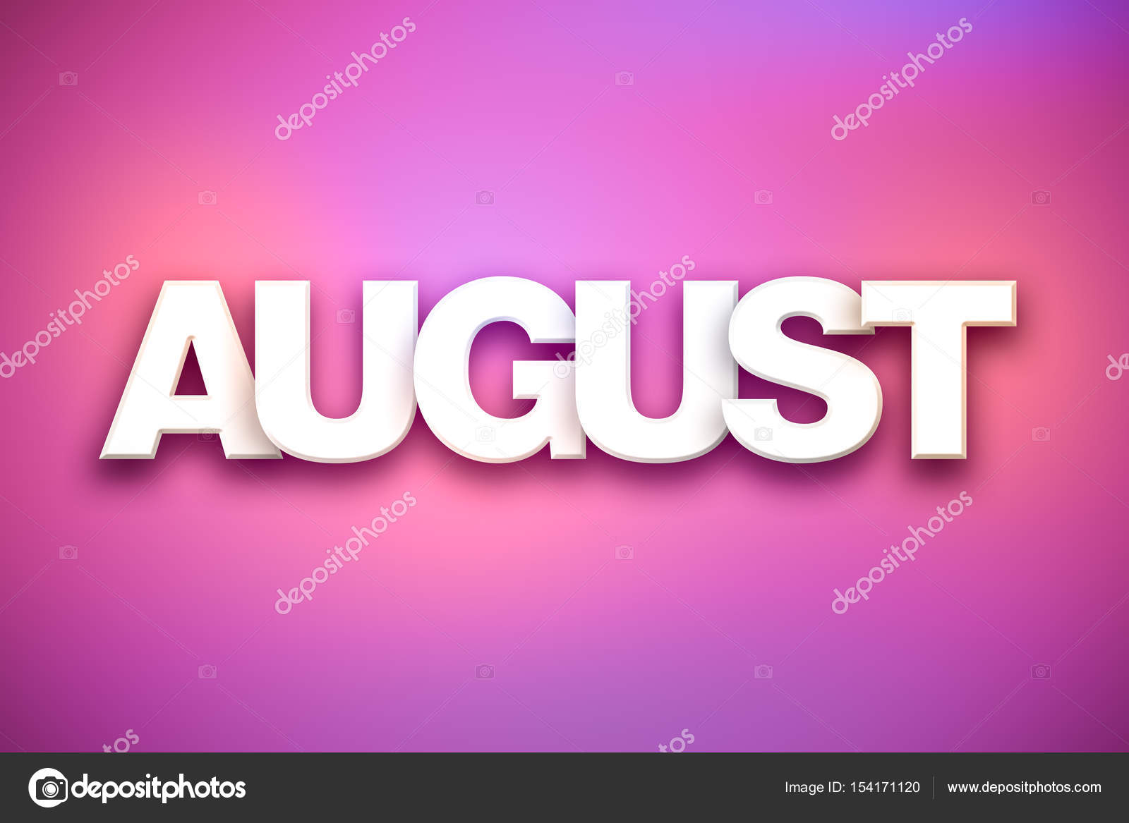 August Word Art