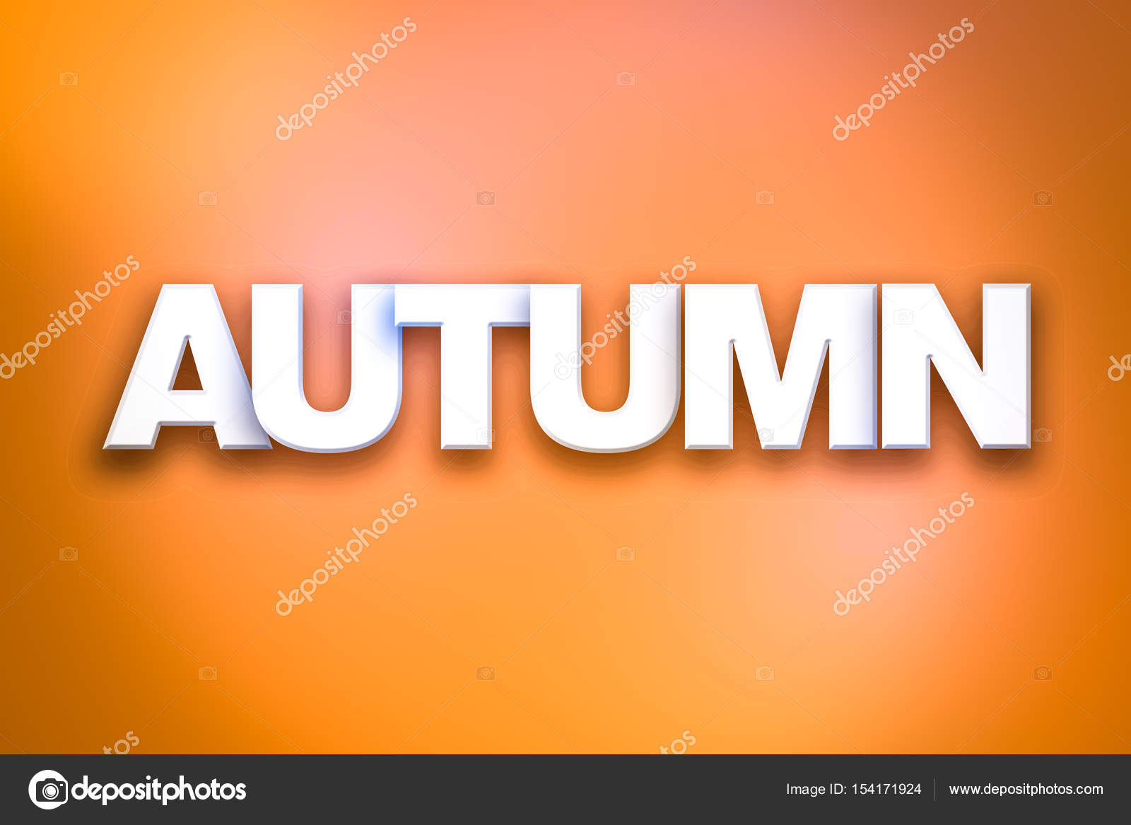 Autumn Theme Word Art on Colorful Background — Stock Photo ...