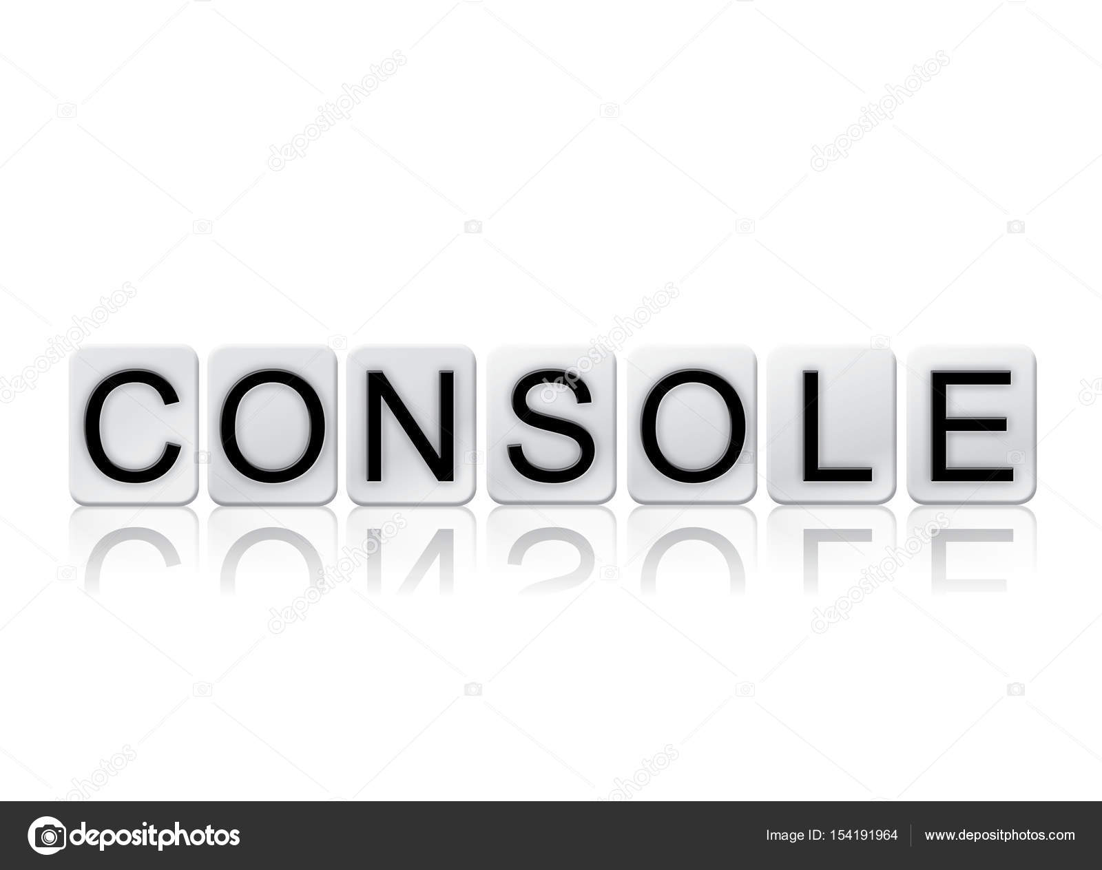Console Concept Tiled Word Isolated on White — Stock Photo ...
