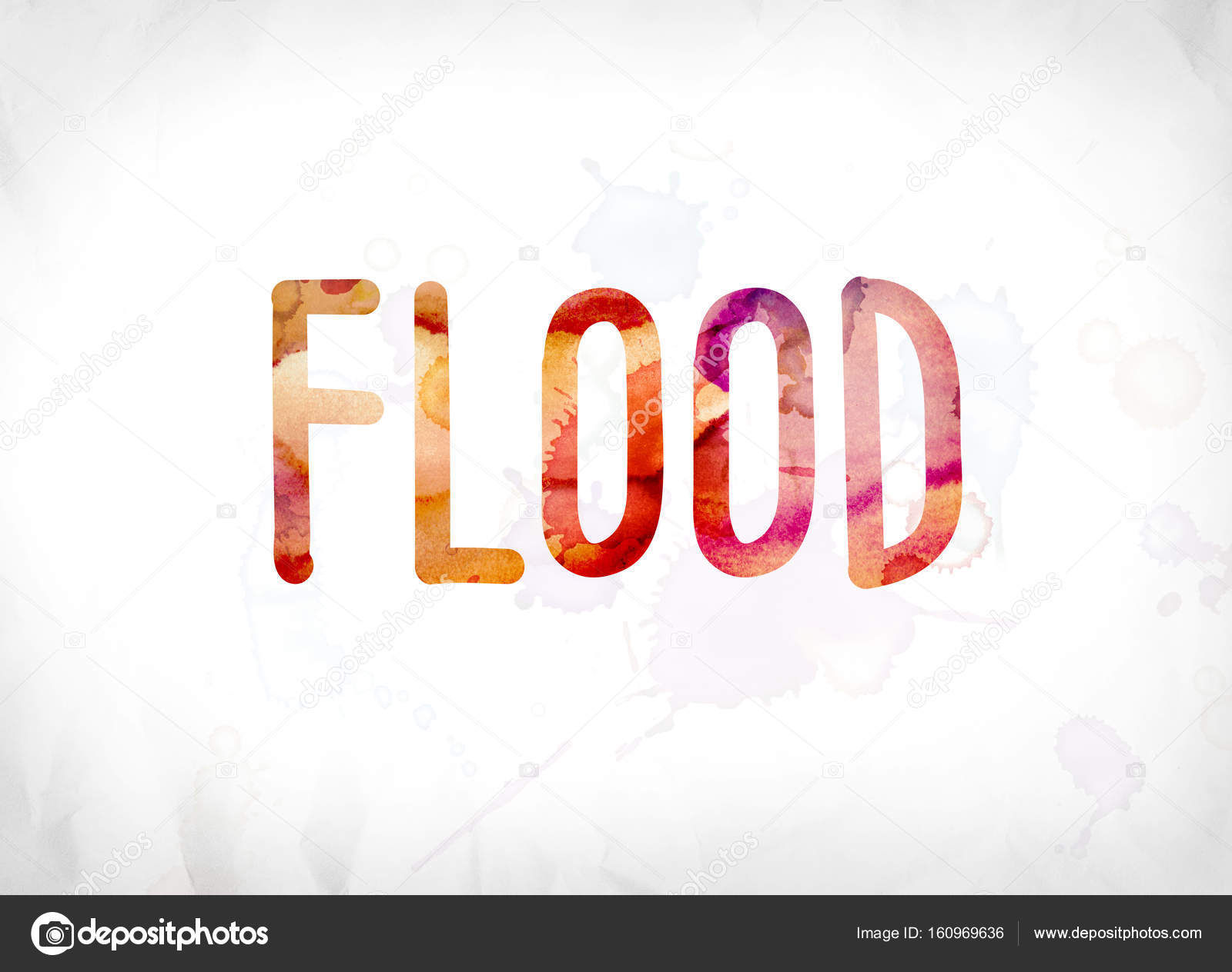 Flood Concept Painted Watercolor Word Art Stock Photo by ...